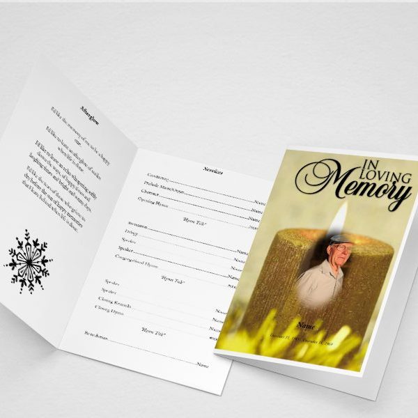 Dying Funeral Program Word Template - Funeral Pamphlet Site