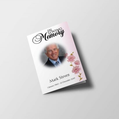 Less Color Funeral Program Template - Funeral Pamphlet Site