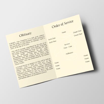 Professional Funeral Program Template - Funeral Pamphlet Site
