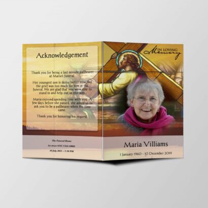Christian Funeral Program Template - Funeral Pamphlet Site