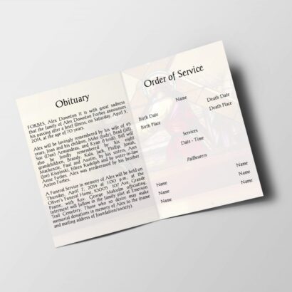 Christian Funeral Program Template - Funeral Pamphlet Site