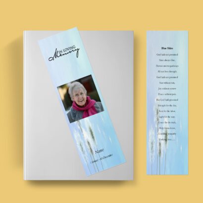 Dandelions Funeral Bookmark Template - Funeral Pamphlet Site