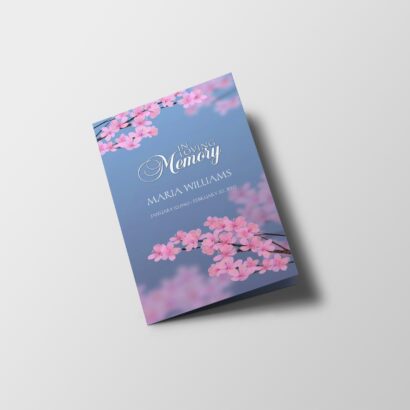 Spring Flower Funeral Program Template - Funeral Pamphlet Site