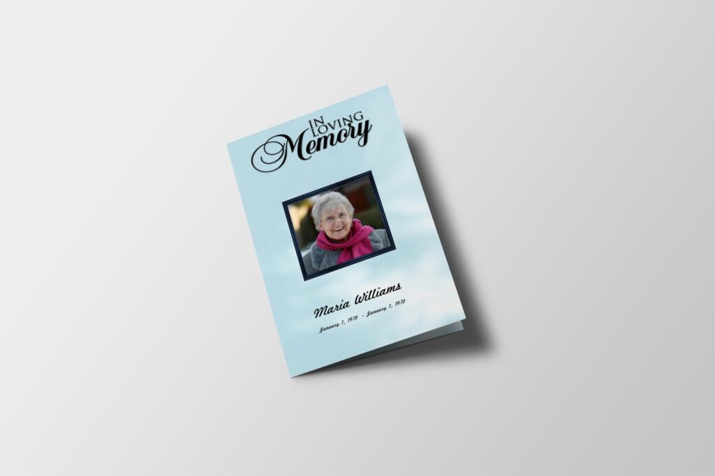 Yellow Daisy Funeral Program Template - Funeral Pamphlet Site