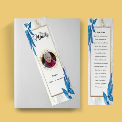 Royal Funeral Bookmark Template - Funeral Pamphlet Site