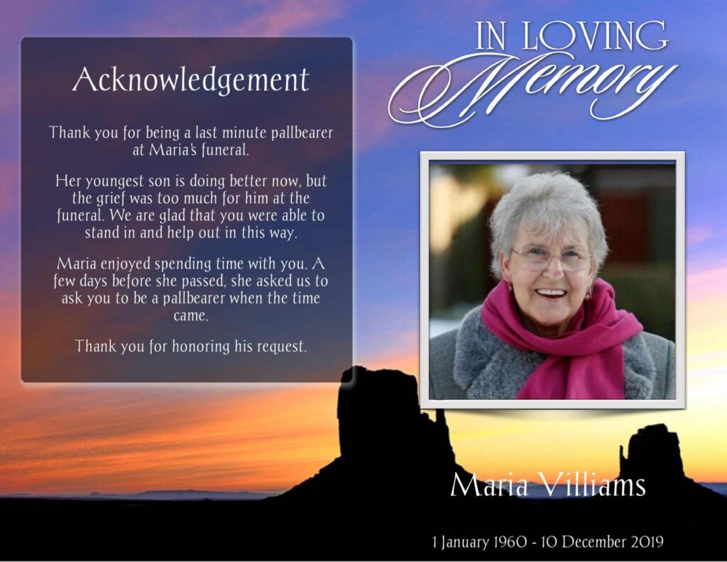 Sunset Funeral Program Template - Funeral Pamphlet Site