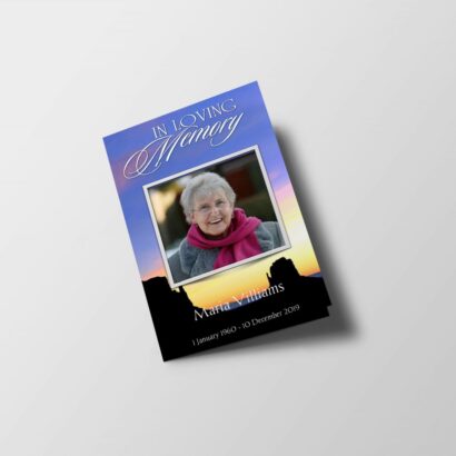 Sunset Funeral Program Template - Funeral Pamphlet Site